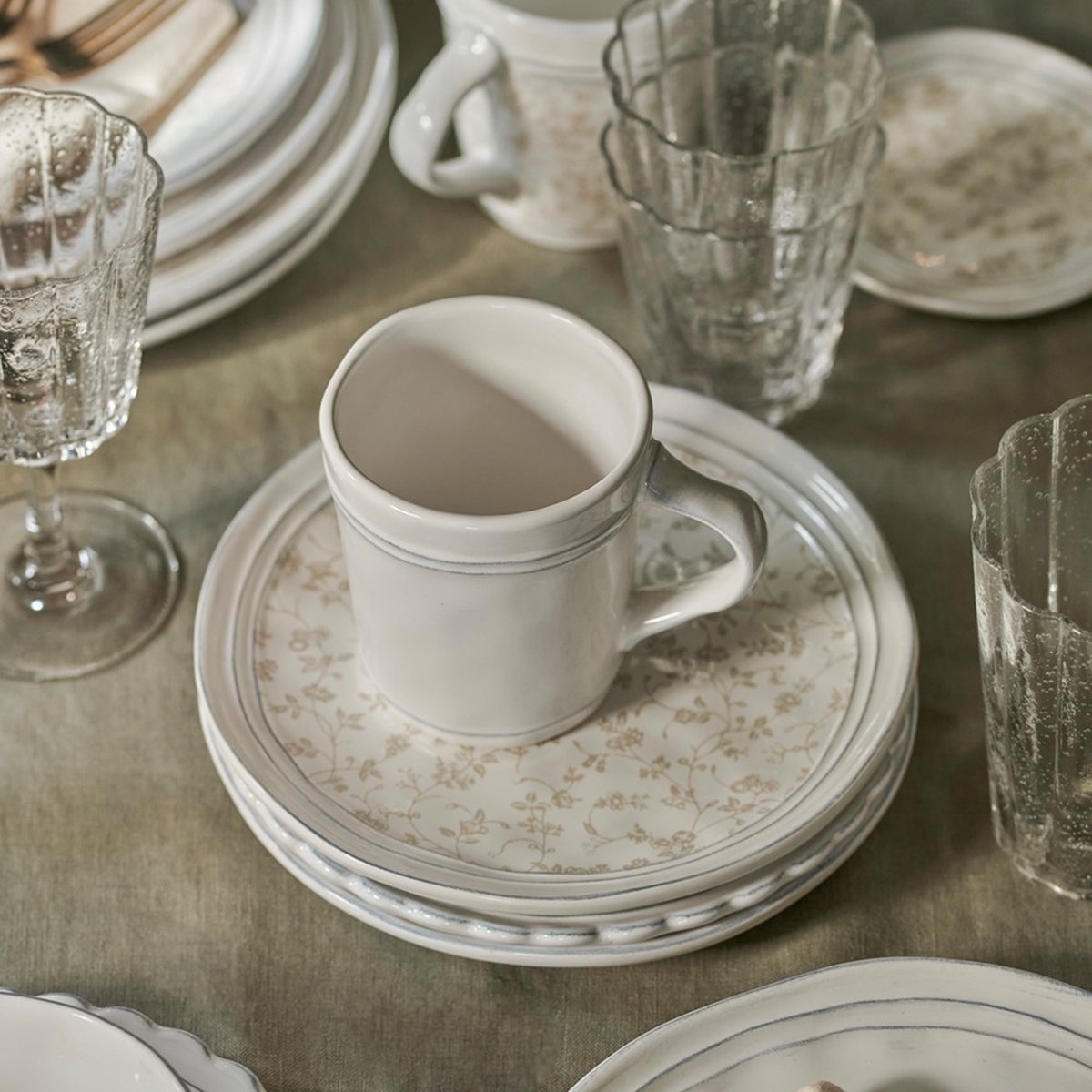 Laura Ashley Artisan Collectables - Laura Ashley Bord 23 cm Wit | bol.com