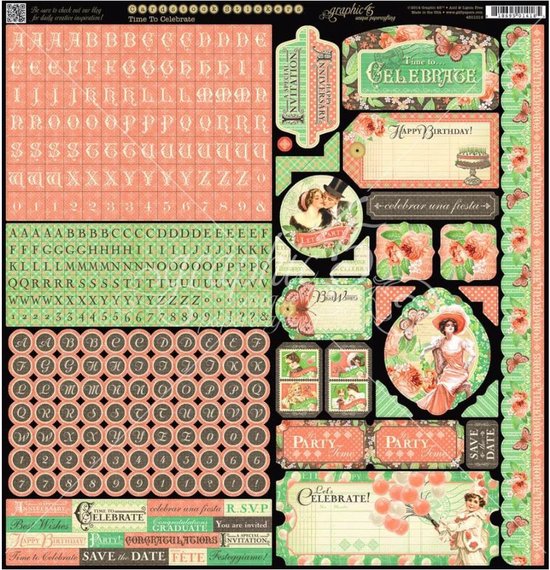 Graphic 45 - stickers - 4501018 - Time to celebrate | bol.com