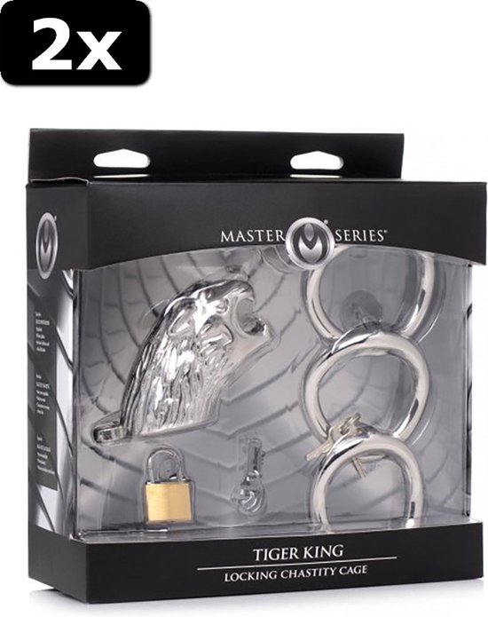 2x cage de chasteté verrouillable Tiger King | bol