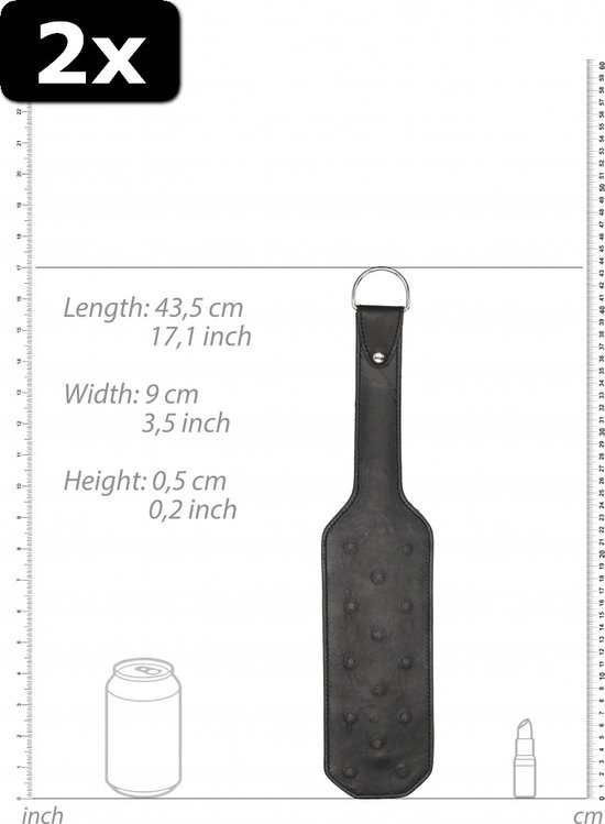2x Leather Vampire Paddle - Black | bol.com