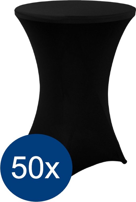 Statafelrok Zwart 80cm 50x – ∅80x110 cm | Geschikt voor Horeca, Evenementen, Feesten &... | bol.com