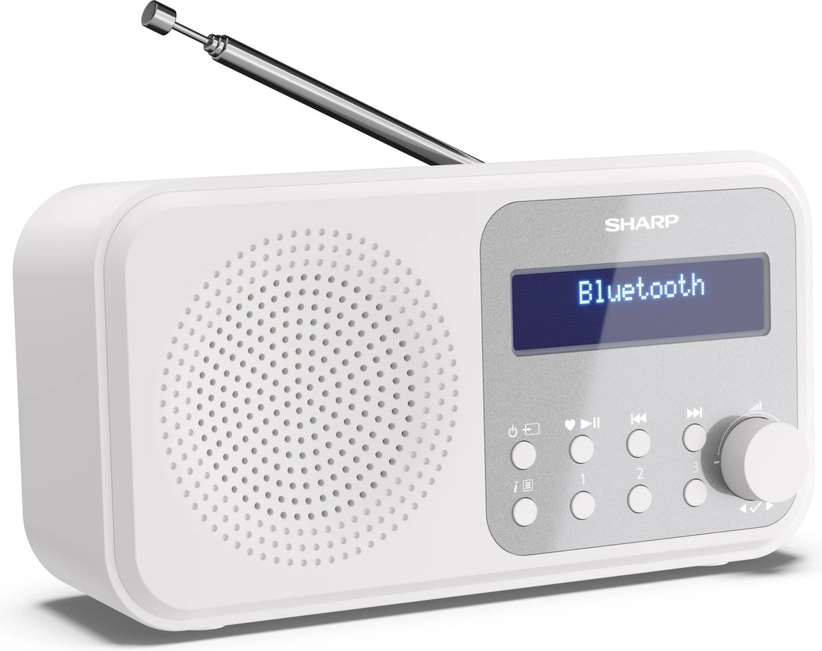 Sharp DR-P420(WH) Portable DAB - FM radio met Bluetooth - wit | bol.com