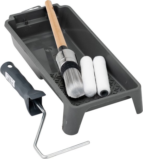 Schilderset | Verfbak + Verfbeugel + 2x Verfroller 10 cm + Verfkwast ...