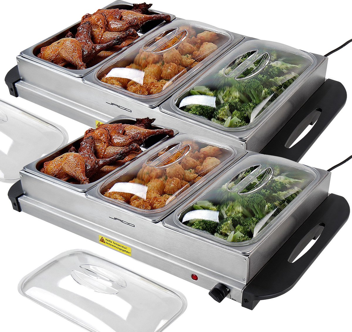 GoodVibes - Set van 2 Elektrische Buffetverwarmers met Verwarmingsplaat ...