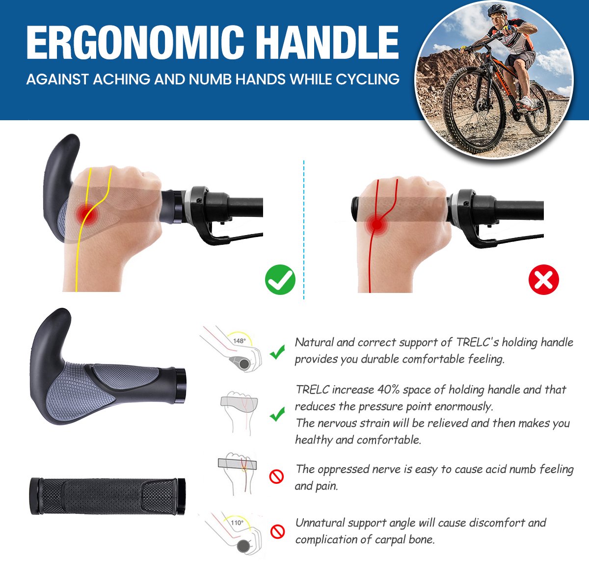 Fietshandvatten - Handvatten - Universeel - Fiets -Mountainbike ...