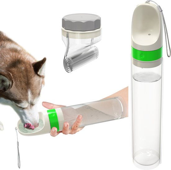 Waterfles 1000ml and 1500ml, Drinkfles voor honden met waterdispenser ...