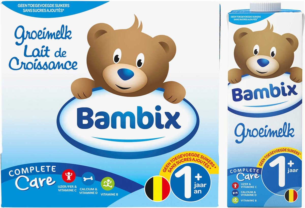 BAMBIX - groeimelk 1+ - 6x1L | bol.