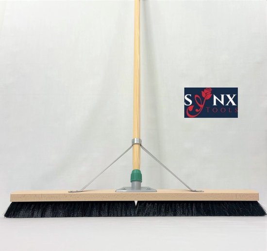 Synx Tools Paardenhaar 80 cm - Zaalveger / Kamerveger - Zachte bezem ...