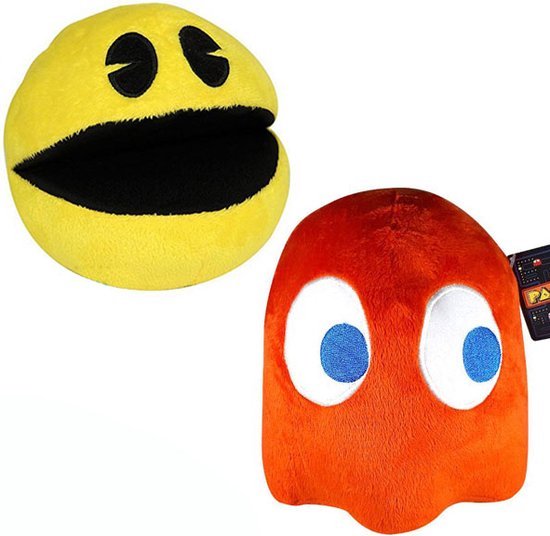Pac-Man Mini + Spook Rood Mini Pluche Knuffel 25 cm | Originele Pacman ...