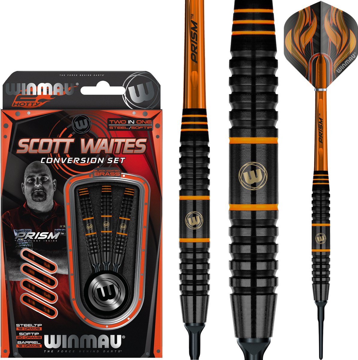 WINMAU - Scott Waites: Brass Conversion Dartpijlen Professioneel - 20g ...