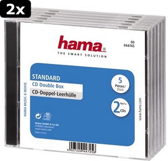 2x Hama CD Box Dubbel 5 Pak Geseald | bol.com