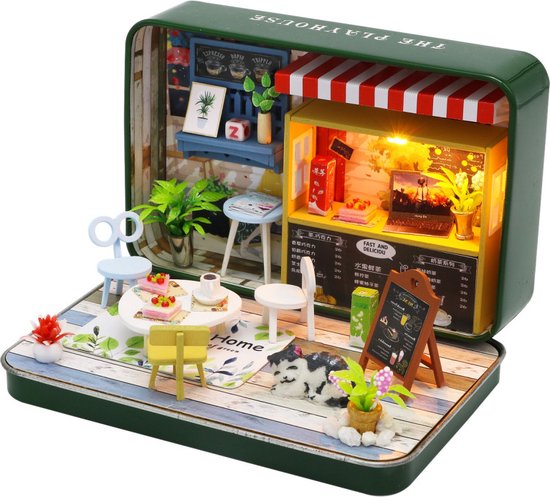 Crafts & Co miniatuur bouwpakket volwassenen Coffee Express | Modelbouw ...