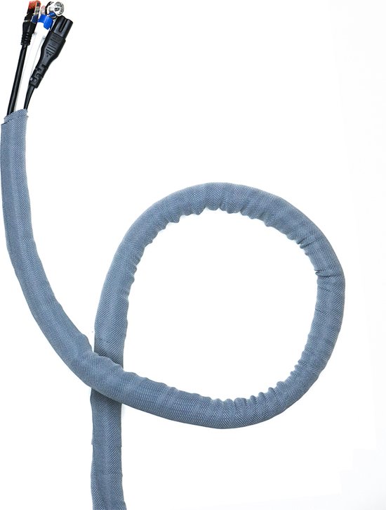 Cavus - Kabelsok self wrapping Ø19mm - op rol van 20mtr. - [grijs] | bol