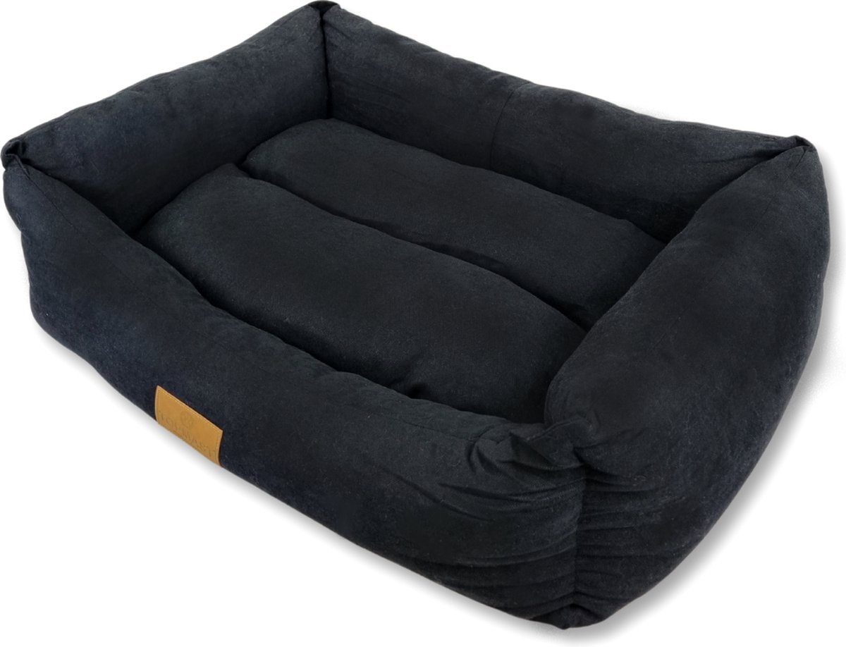 Topmast Hondenmand - Velours Comfort Line - Zwart - Maat XL - 95 x 70 x ...