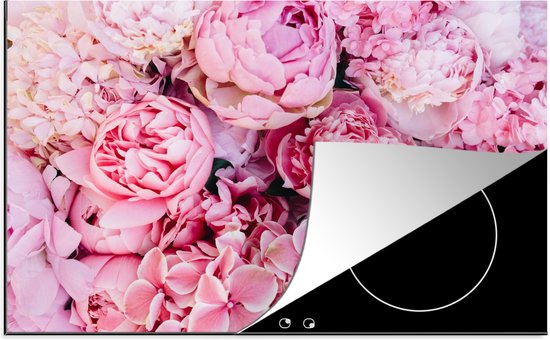 Inductie beschermer - Bloemen - Roze - Rozen - 78x52 cm - Afdekplaat ...