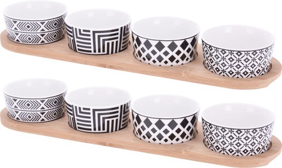 Excellent Houseware set 2x stuks luxe hapjes/sausjes/tapas schaaltjes ...