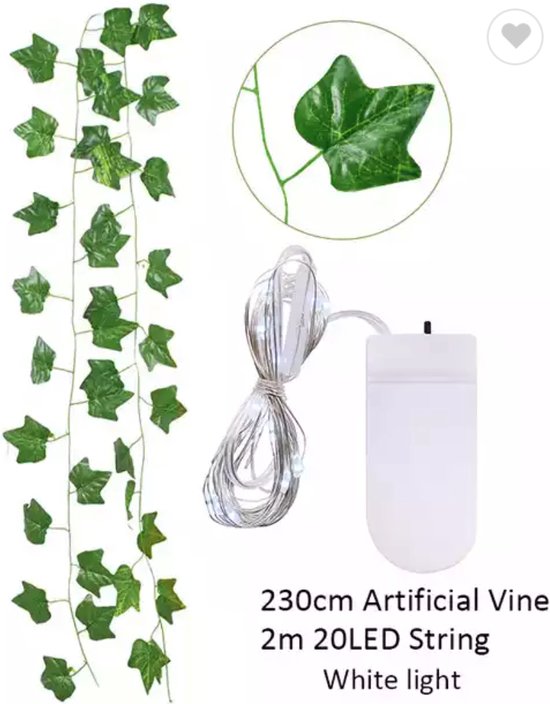 Klimop Slinger - Slinger Met Lichtjes - Fairy Lights - 10M - 20 LED ...