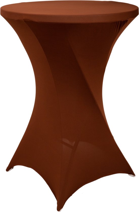Statafelrok Bruin / Chocolade x 2 – ∅80-85 x 110 cm – Statafelhoes Stretch 2 Stuks –... | bol.com
