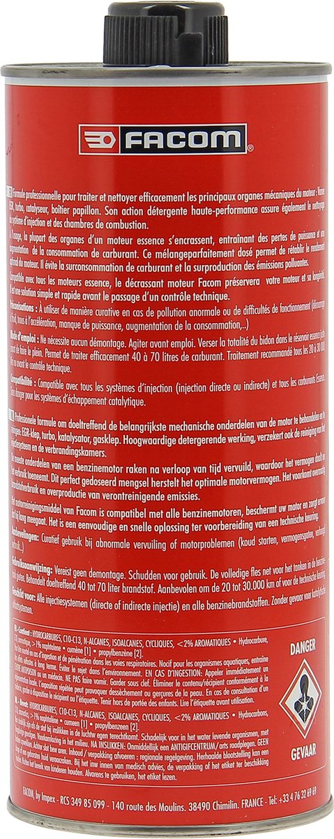 Facom Benzine Motor Reiniger 1L - additief - reinigt EGR-klep, turbo ...