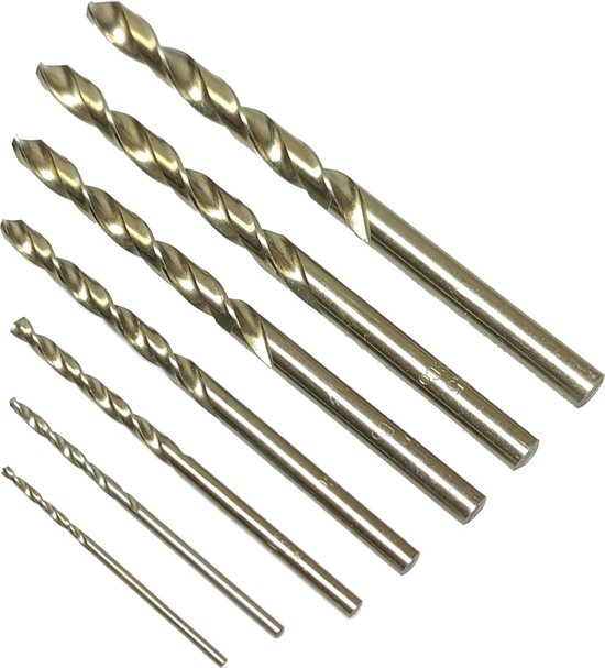 Cobalt Kobalt coating 7 delige boor boren bit set 1,5 tot 6mm | bol