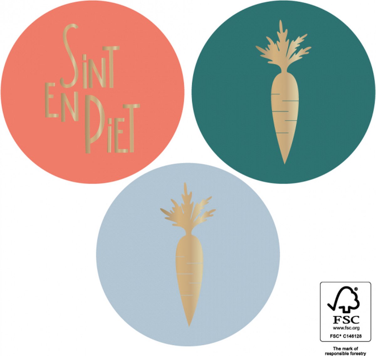 XL Sinterklaas trio Sint en Piet / Wortel - 3 assorti - Sticker Sint ...