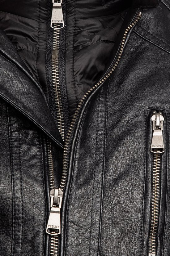 Yes Zee - Black Polyurethane Jacket | bol.com
