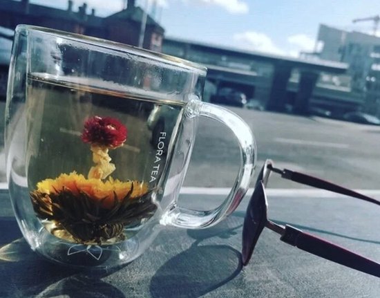 Dubbelwandige thee mok - 500 ml - Flora Tea dubbelwandige thee mok ...