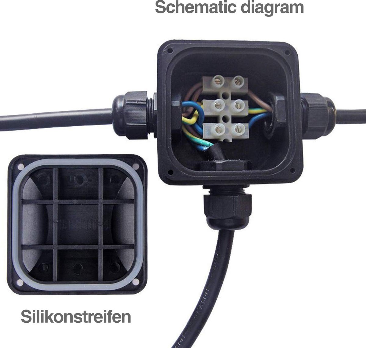 4x Waterdichte Opbouw Aansluitdoos / Lasdoos (IP68) 110 x 95 x 50mm 3 x ...