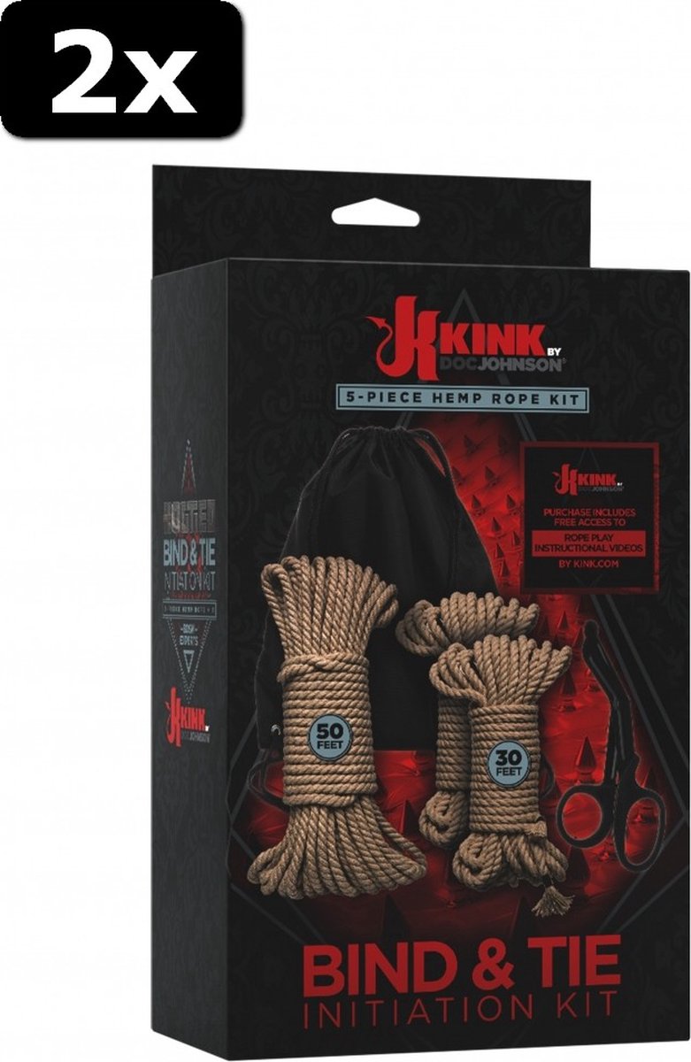 2x Bind & Tie Initiation Kit - 5 Piece Hemp Rope | bol.com