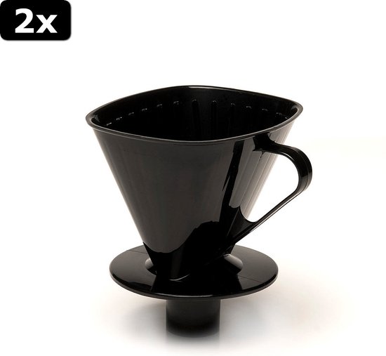 2x Koffiefilter met tuit zwart | bol 2x Koffiefilter met tuit zwart | bol