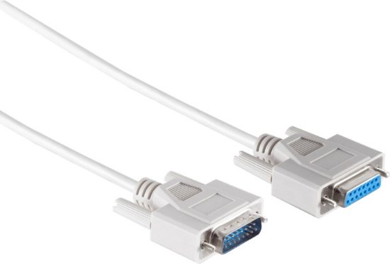 Gameport kabel 15-pins SUB-D verlengkabel - CCA aders / beige - 5 meter ...