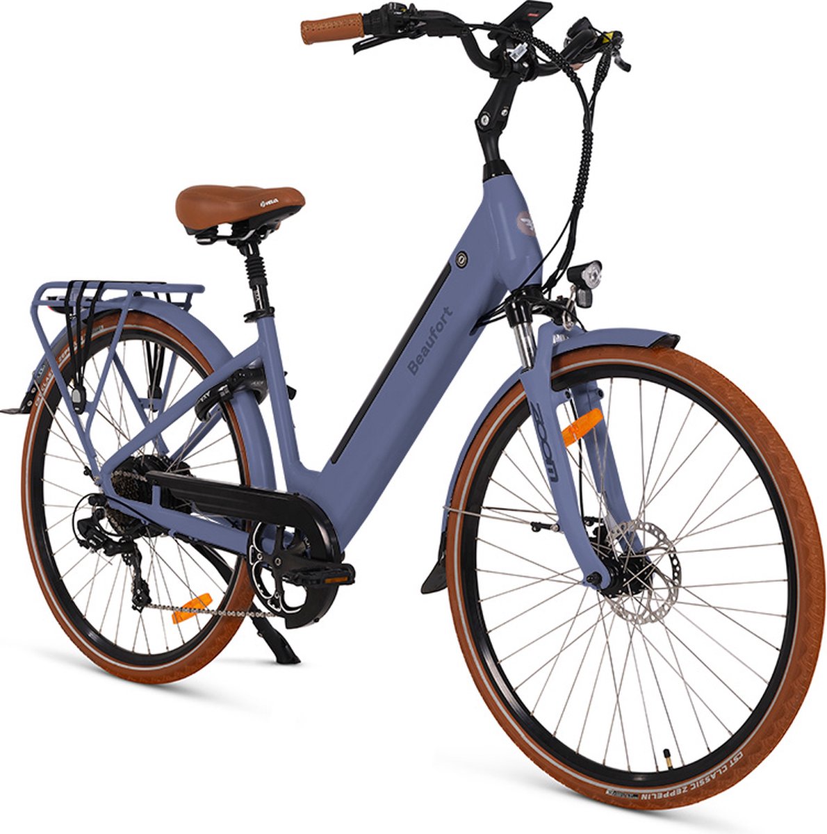 Elektrische Damesfiets - Britt - 49 cm - Achterwielmotor - 7 sp - Grijs ...
