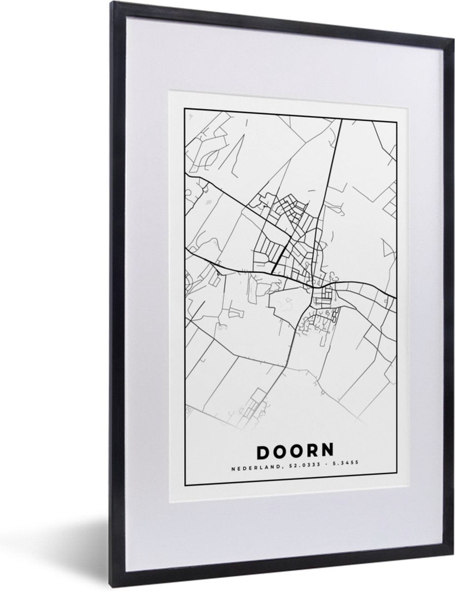 Fotolijst incl. Poster - Plattegrond - Doorn - Kaart - Stadskaart ...