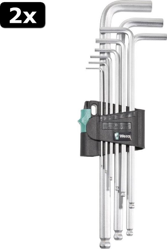 2x Wera 05022087001 9-delige Inbussleutelset - 1,5-10mm | bol