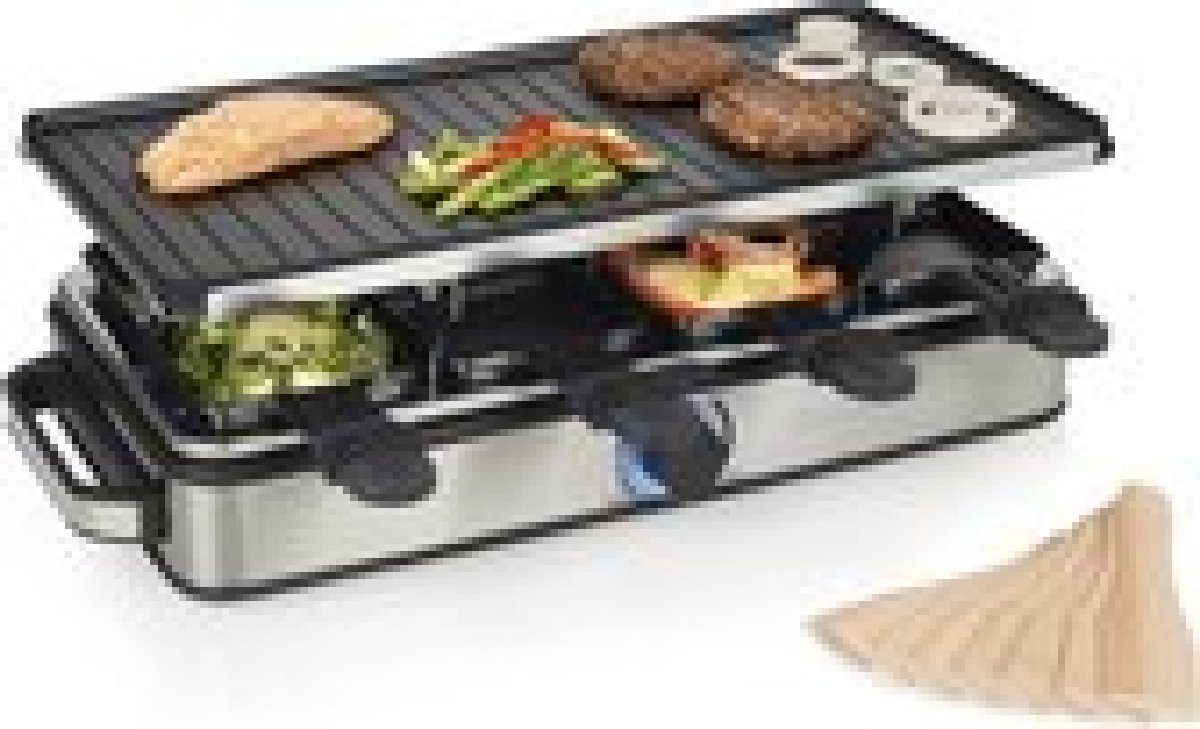 Princess 162645 Gourmet Set - Raclette 8 Grill Deluxe ‚Äì Plaque de ...
