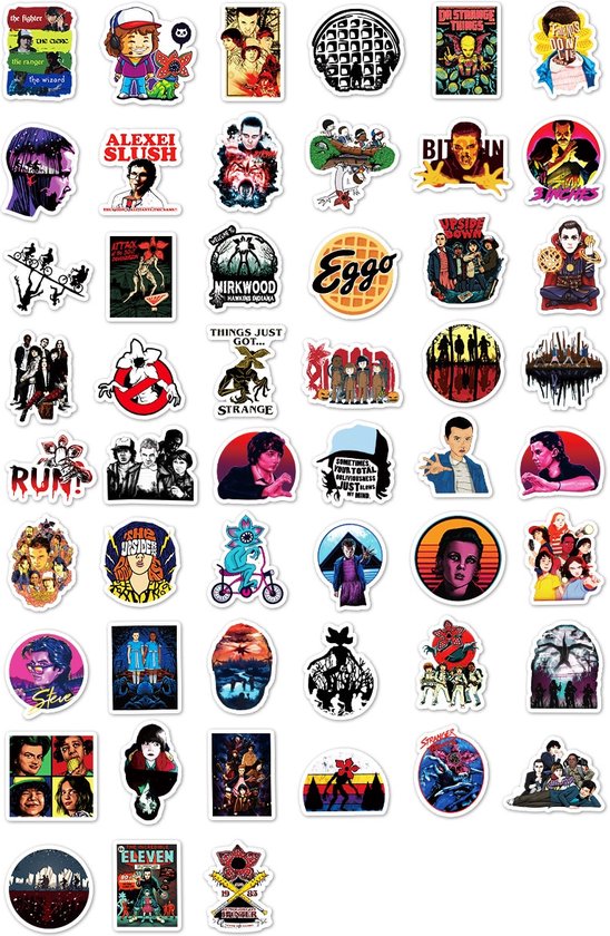Stranger Things stickers set van 50 - Uitgave 2022 | bol.com