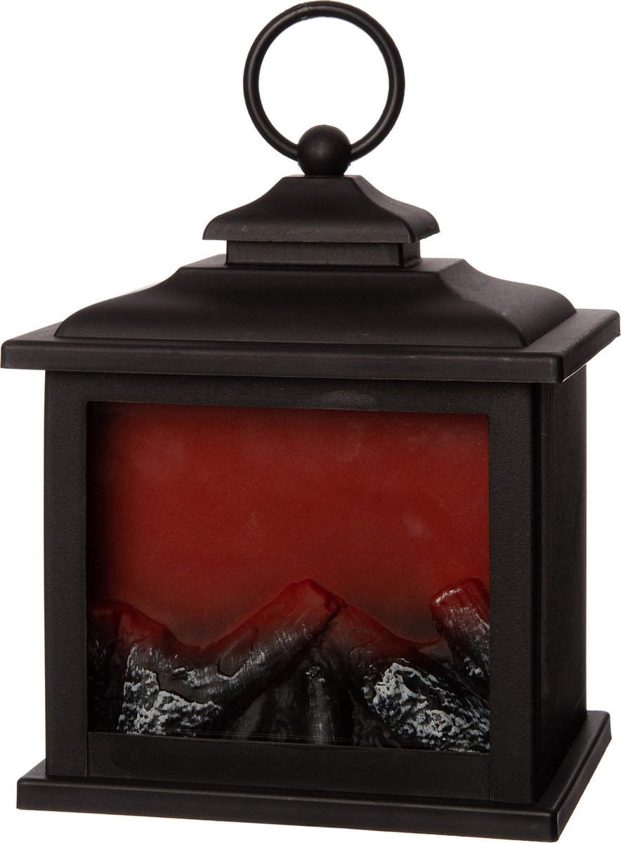 LED sfeerhaard - open haard lantaarn - L12 x B9 x H15 cm | bol.com