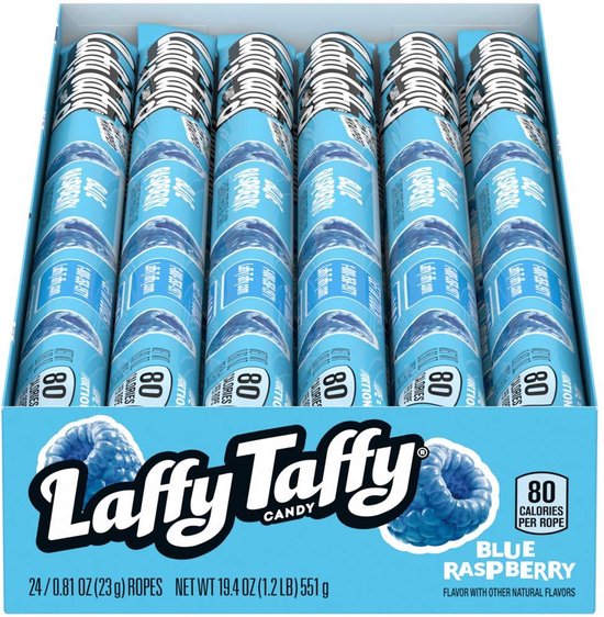 Laffy Taffy - Blue Raspberry - 24x23 gram - 24-Pack - Amerikaans Snoep ...