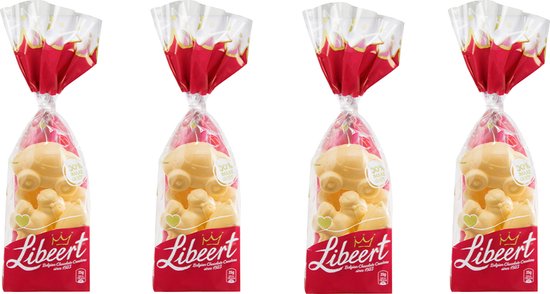 Libeert chocolade sintfiguren wit - Sinterklaas - 175g x 4 | bol.com