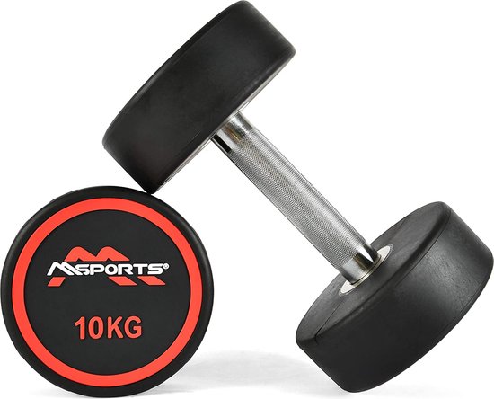 Happygetfit - Ronde halters, premium 2-delige set, rubberen ...