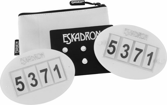 Eskadron Startnummers voor Zadeldekje wit | bol