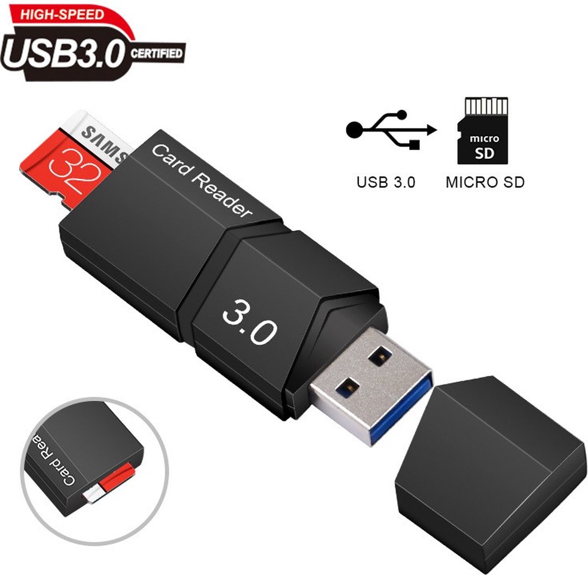 USB 3.0 mini kaartlezer | bol.com