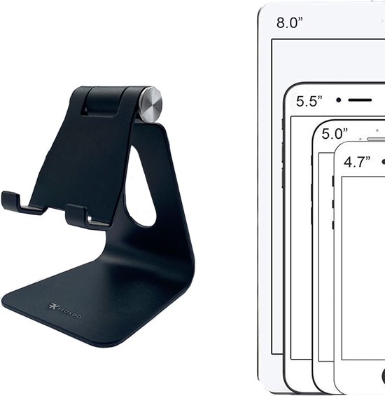 Telefoonhouder voor Bureau - Zwart - Tablethouder tot 8 inch - GSM ...