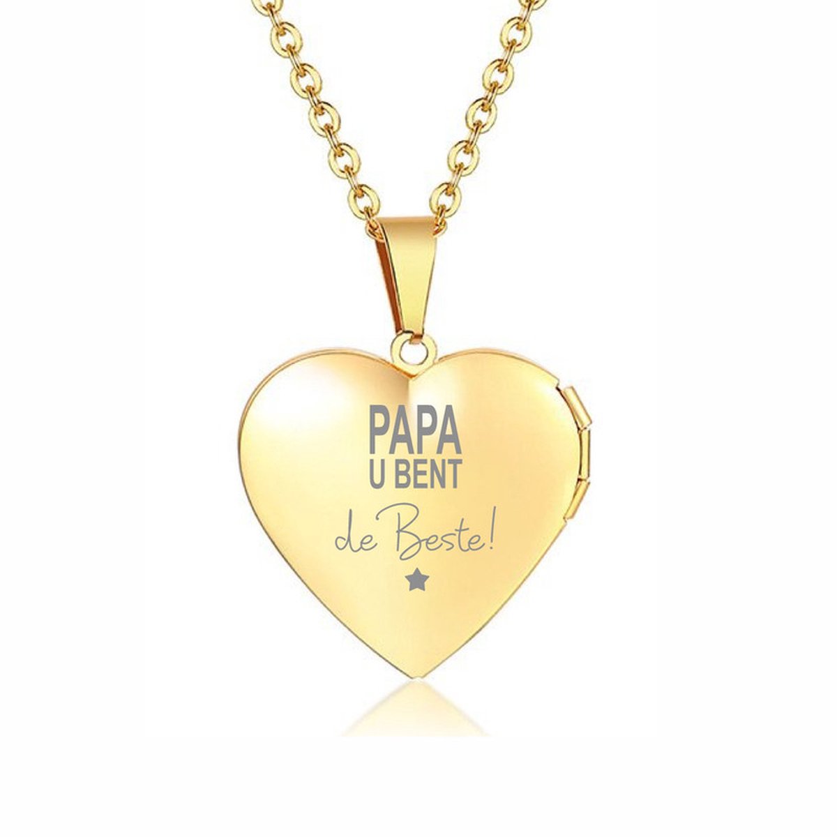 Fotohanger Met Ketting En Gravering - Hart - Papa U Bent De Beste | bol.com