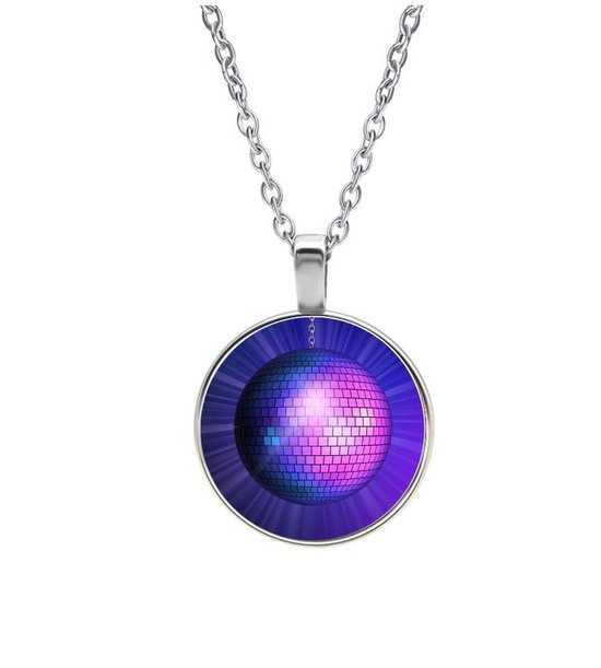 Ketting Glas - paarse Discobol | bol