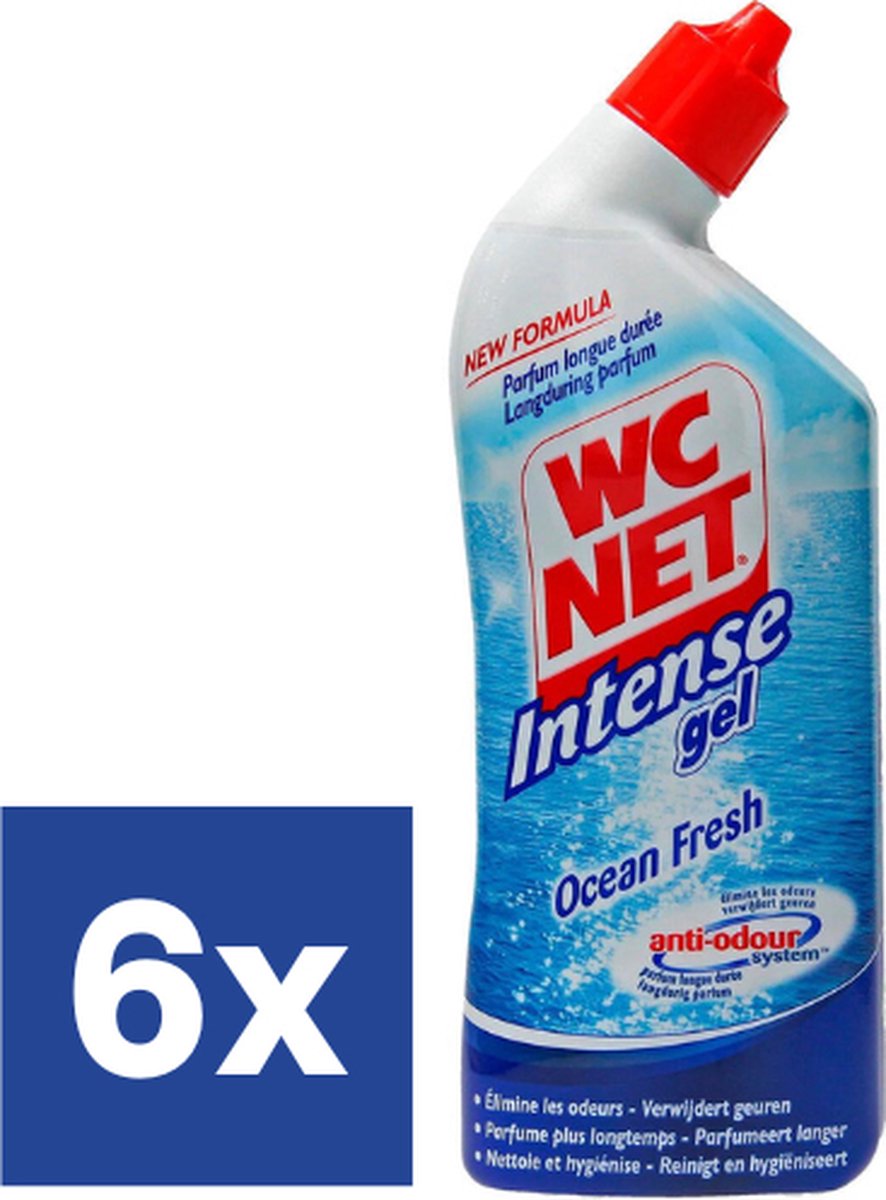 WC Net Ocean Toiletreiniger Intense Gel - 3 x 750 ml | bol