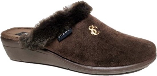 SCAPA damespantoffel - Bruin - 21/4809001/503 | bol.com
