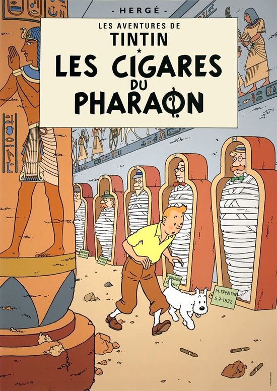 Kuifje - Poster - Album - De sigaren van de Farao - Les cigares du ...