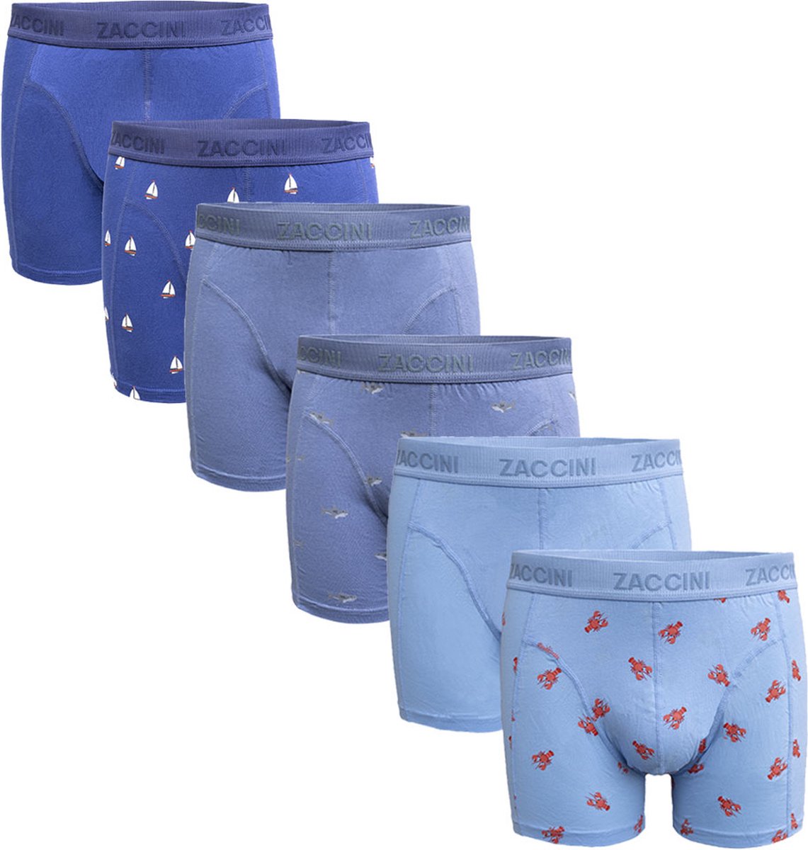 Zaccini Boxershorts 6-pack Nautic | bol.com