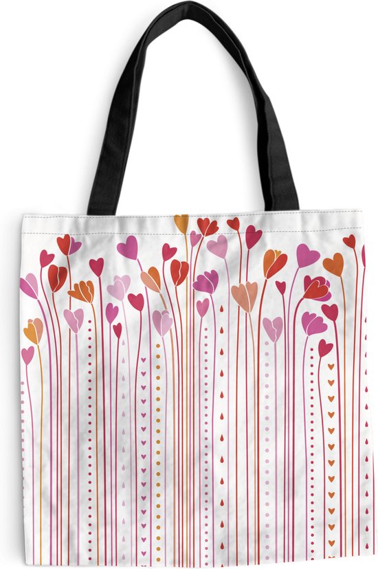 Schoudertas - Strandtas - Shopper Een illustratie van groeiende hartjes ...